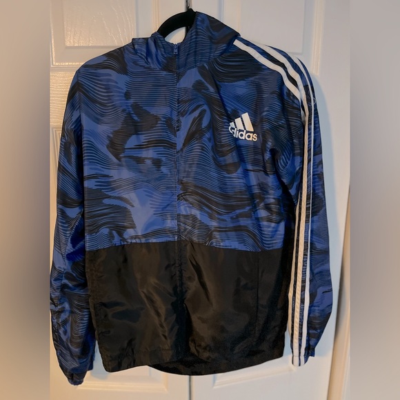 adidas | Sweaters | Adidas Blue And Black Windbreaker | Poshmark